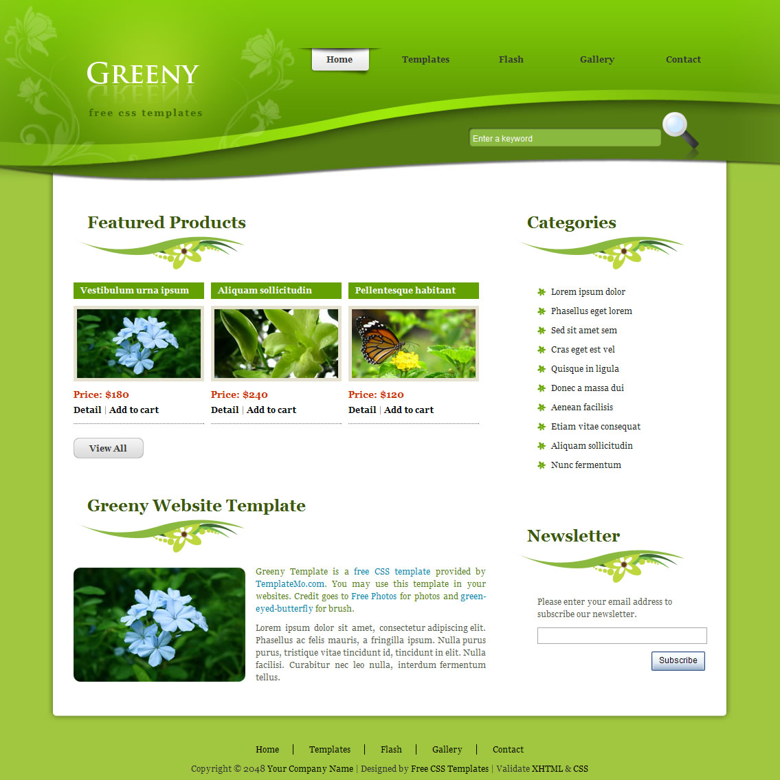 Free Flash Websites Template Collection